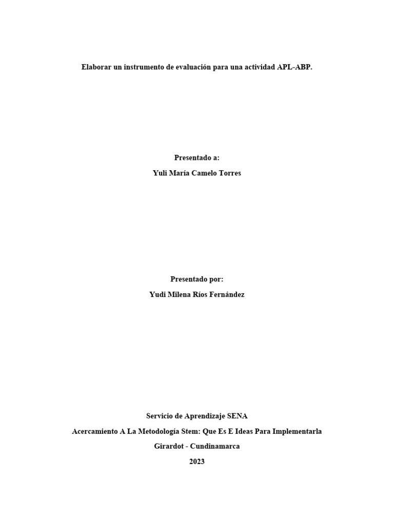 Herramienta Didáctica APL-APB. AA3-EV01 | PDF | Evaluación ...