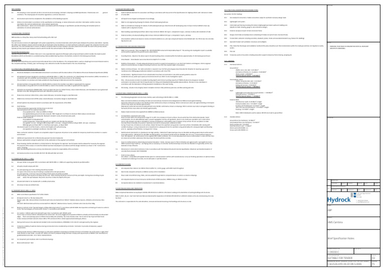 Structural Specification Note C161526-HYD-XX-ZZ-SP-S-0001 P1 | PDF