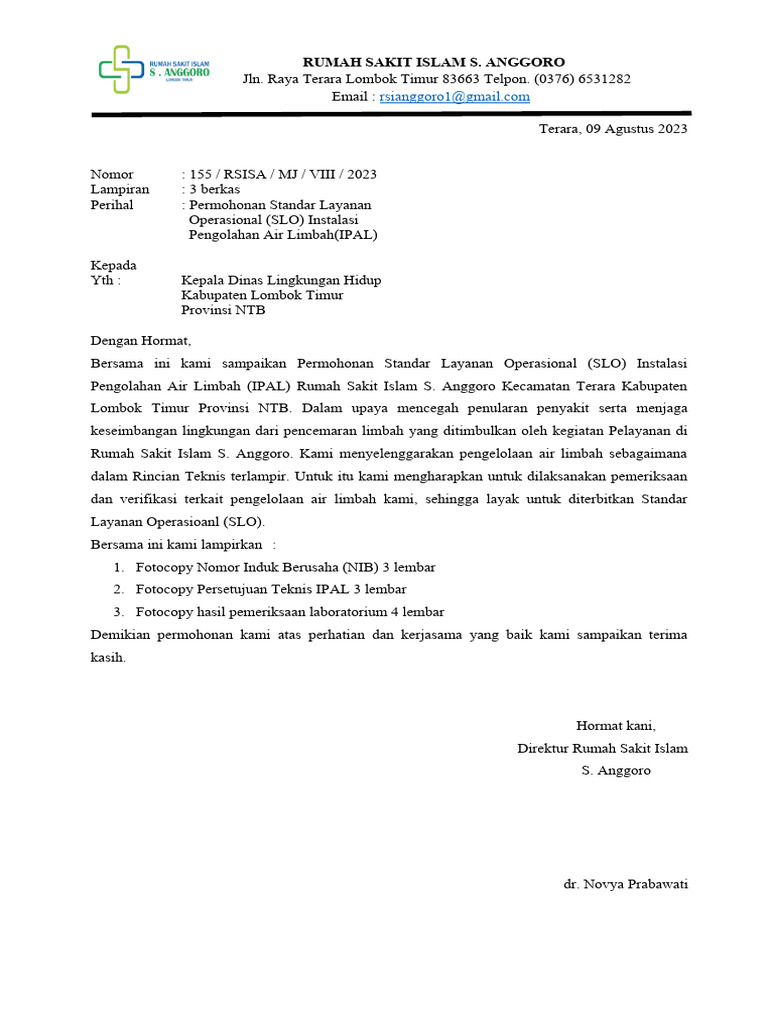 Permohonan SLO IPAL | PDF