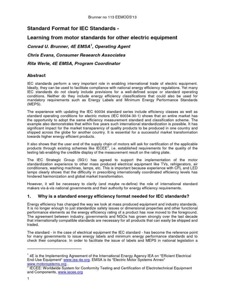 IEC - Standards Study | PDF | International Electrotechnical Commission ...