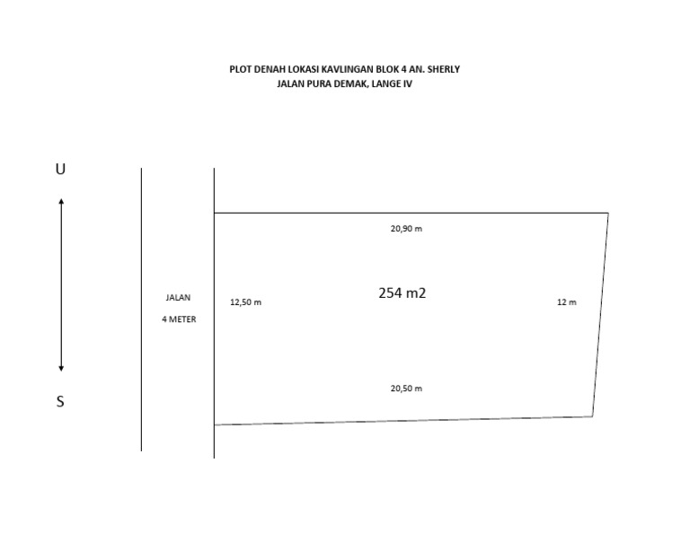 Plot Denah Lokasi Kavlingan Blok 4 An Sherly | PDF