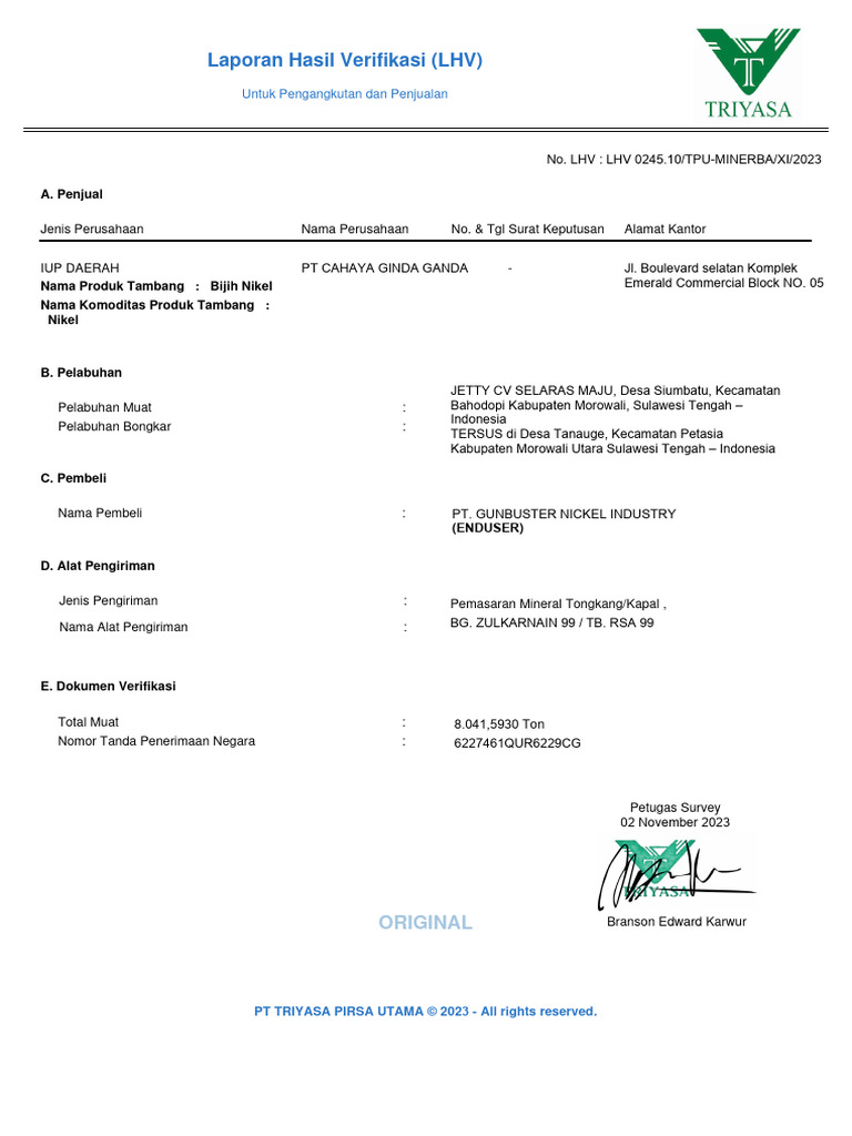 Scan LHV (Manual) 0245 10 PT CGG BG Zulkarnain 99 (02!11!2023) | PDF