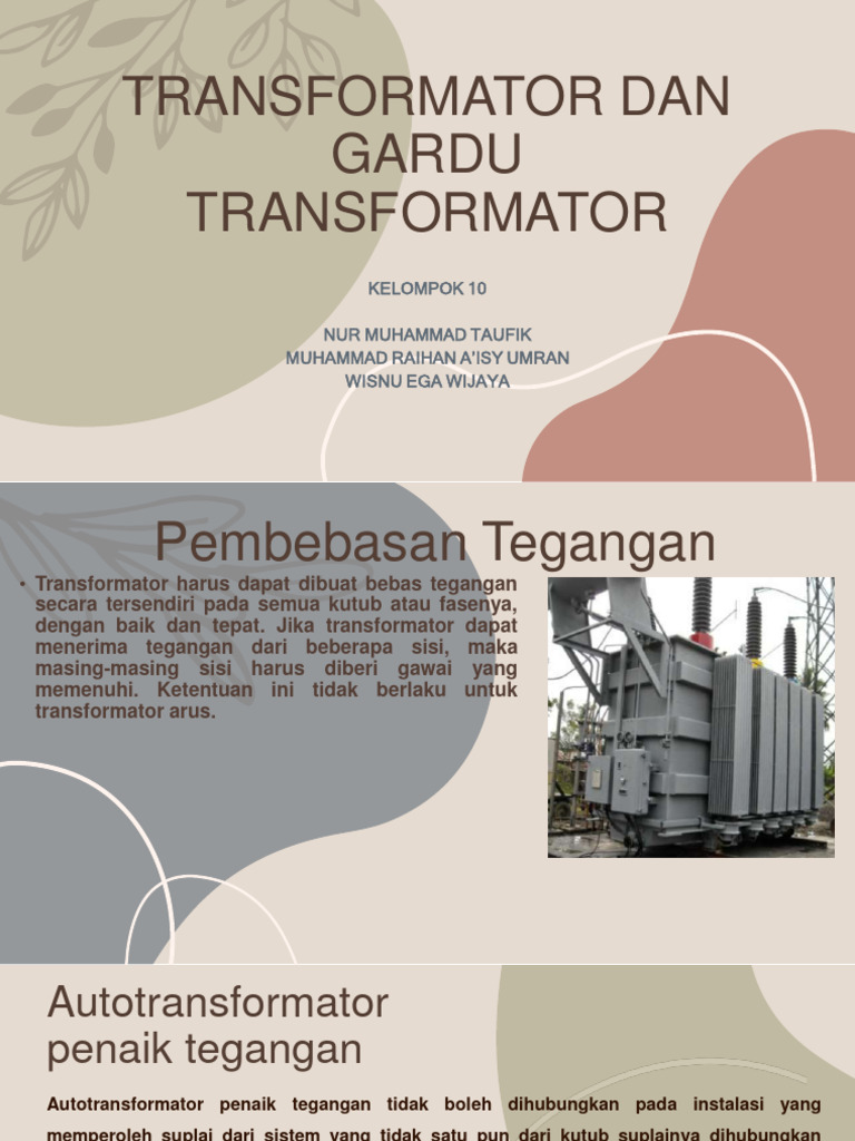 Kelompok 10 - Transformator Dan Gardu Transformator | PDF | Griya & Taman | Teknologi & Rekayasa
