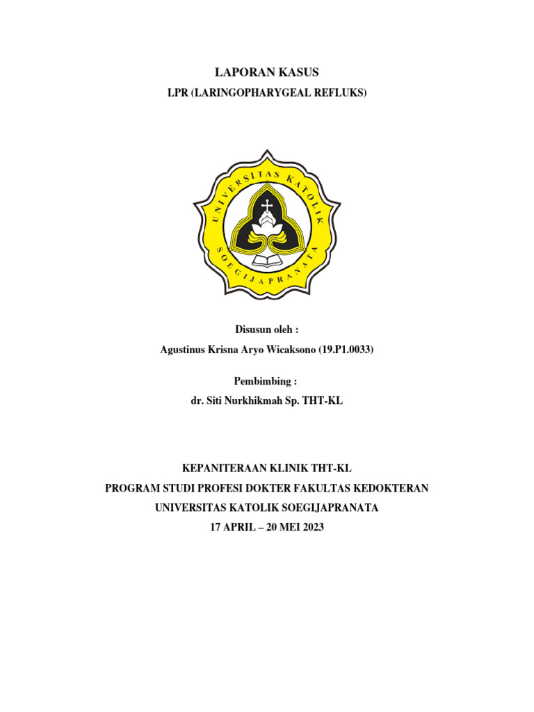 Laporan Kasus LPR 1 | PDF