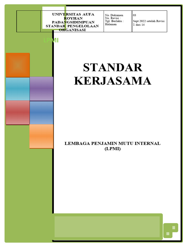 Standar KERJASAMA LPMI UNAR | PDF