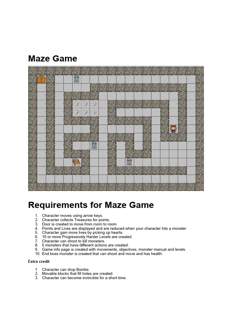 Maze Game Julio 21 | PDF | Pixel | Computing
