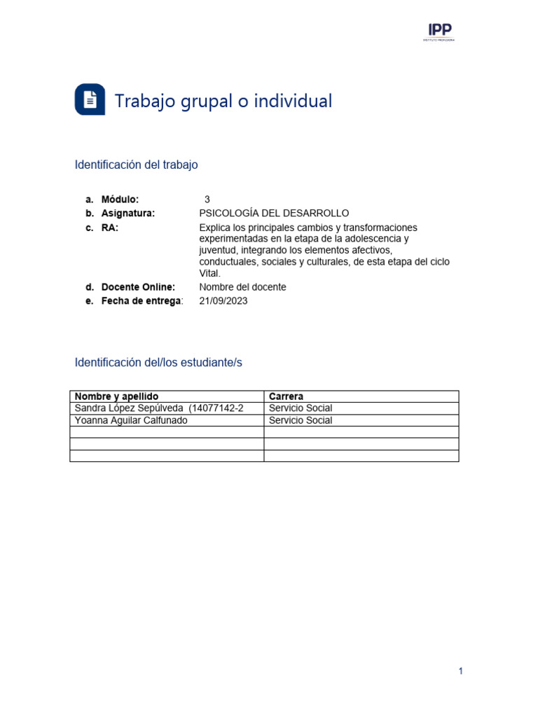 Tg-m3 Psicología Del Desarrollo | PDF | Conceptos psicologicos | Ciencias del comportamiento