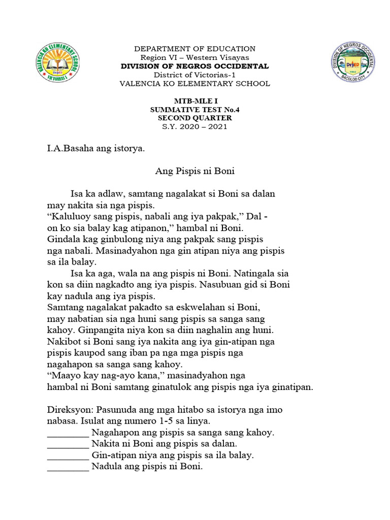 MTB 2nd Quarter 4th St. | PDF