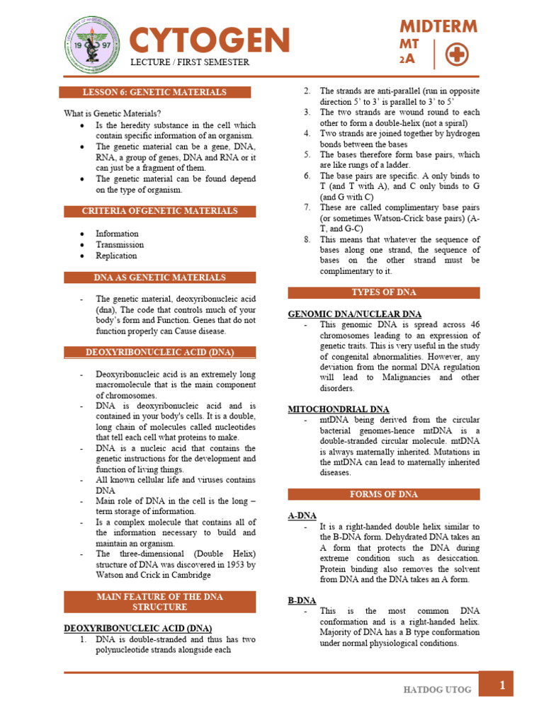 CYTOGEN | PDF | Rna | Dna