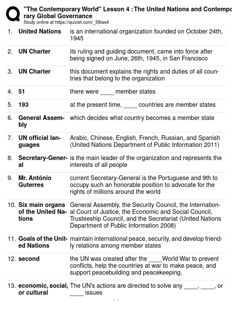 Lesson 4 | PDF | United Nations | International Relations Lesson 4 | PDF | United Nations | International Relations