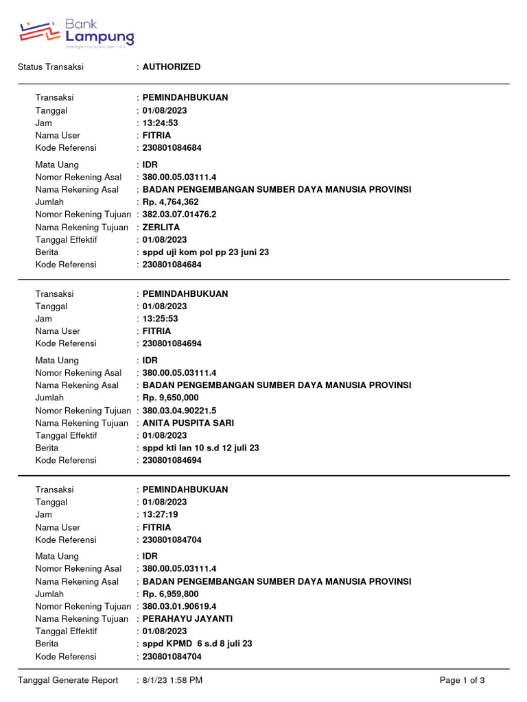 TF MBK Teny 1 Agustus 2023 | PDF