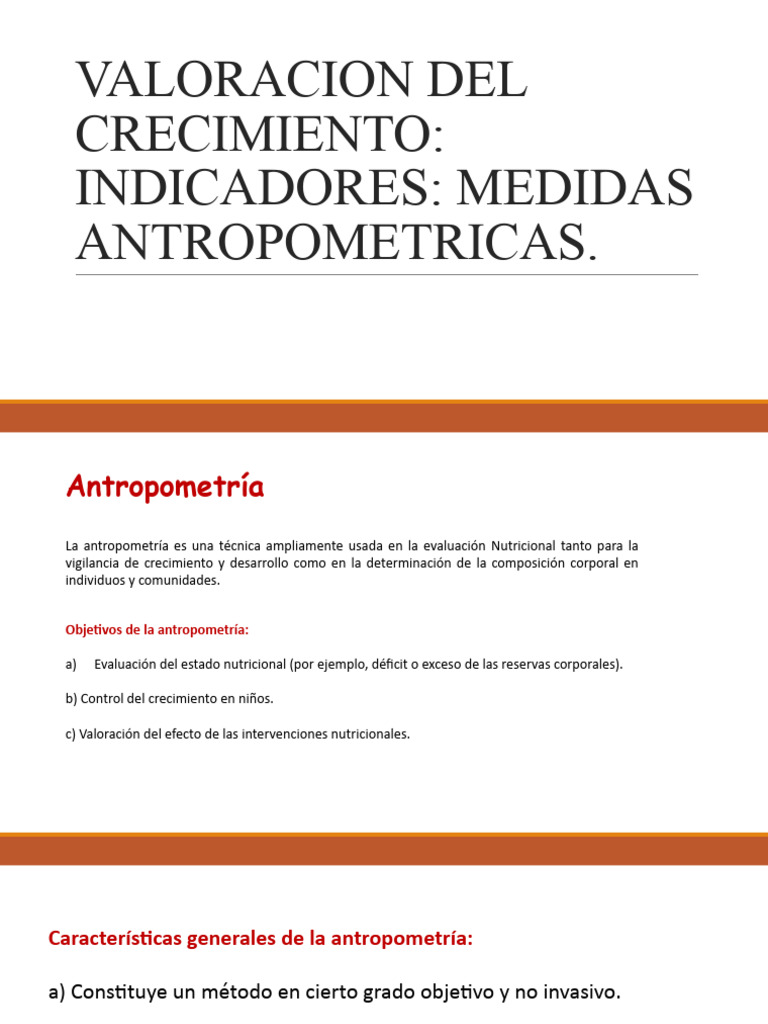Antropometricas Nuevas | PDF | Antropometría | Medición