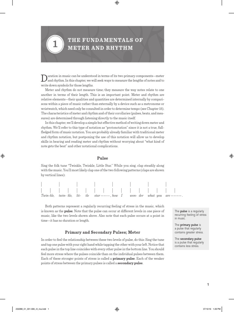 Understanding Meter and Rhythm in Music | PDF