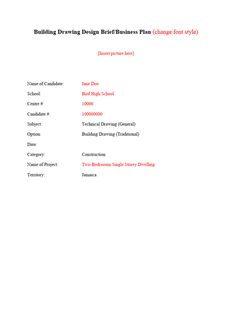 Business Plan Template Building | PDF | Roof | Wall