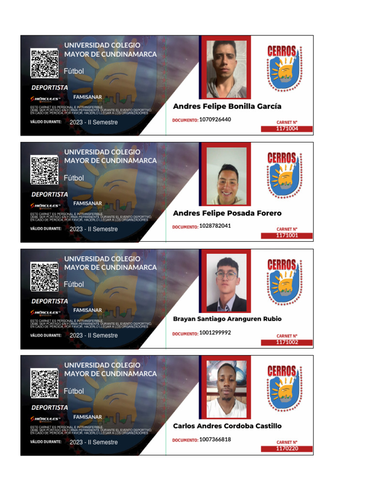Acreditacines Carnet Deportista | PDF