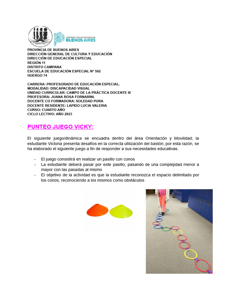Punteo Juego Vicky | PDF