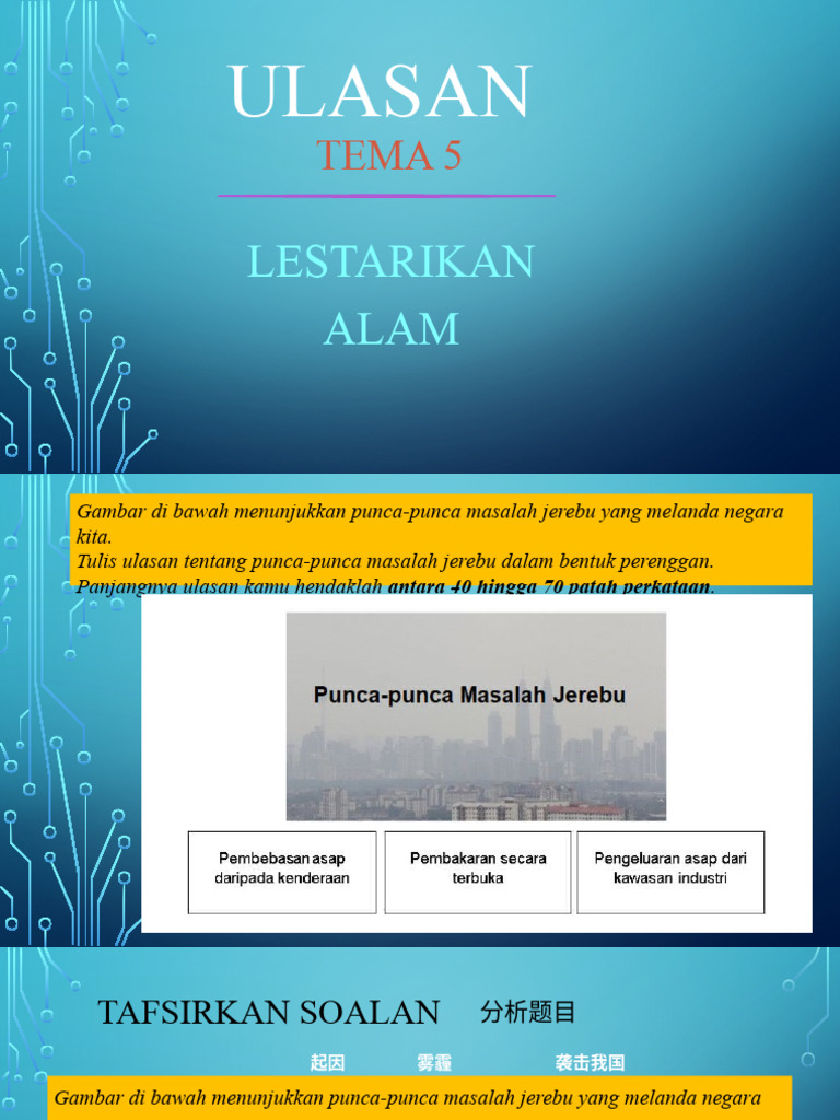 Tema 5 - Ulasan - Punca-Punca Masalah Jerebu | PDF