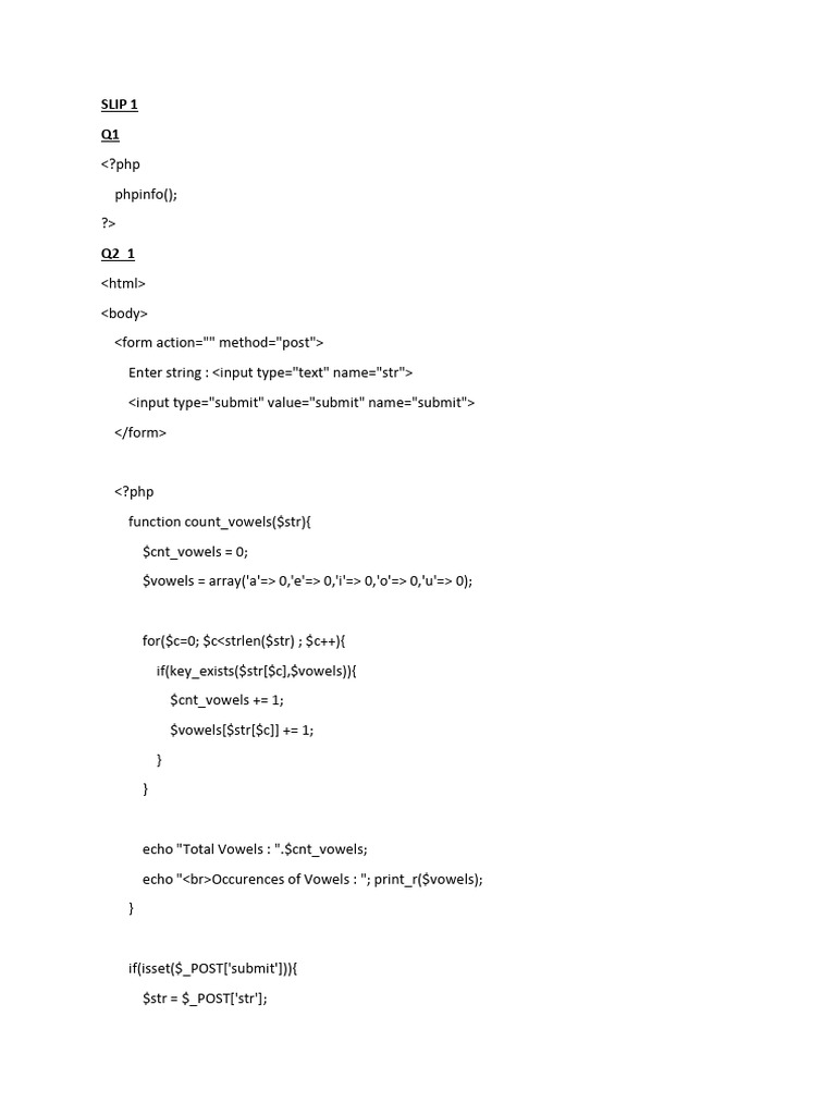 Php Slips Solution Pdf Computer Engineering Computer Data 6838