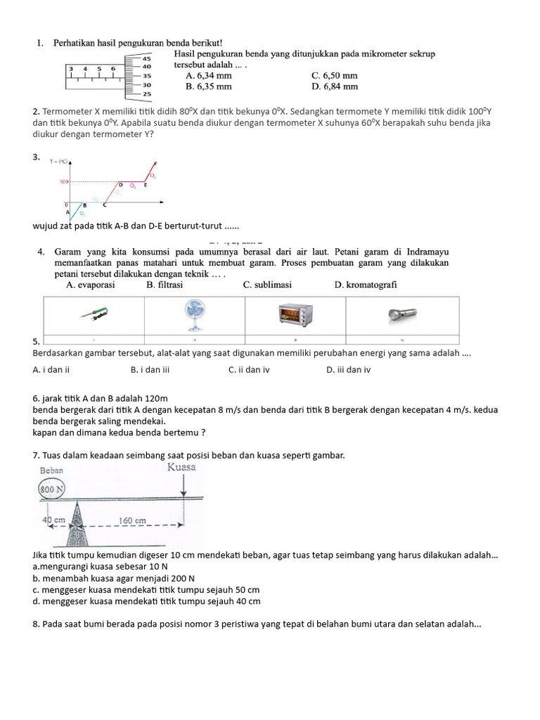 soal fisika kelas 9 | PDF