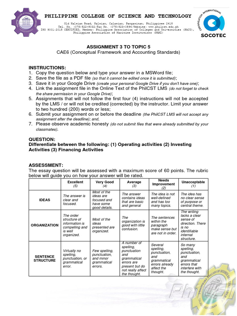 Assignment 3 To Topic 5 | PDF
