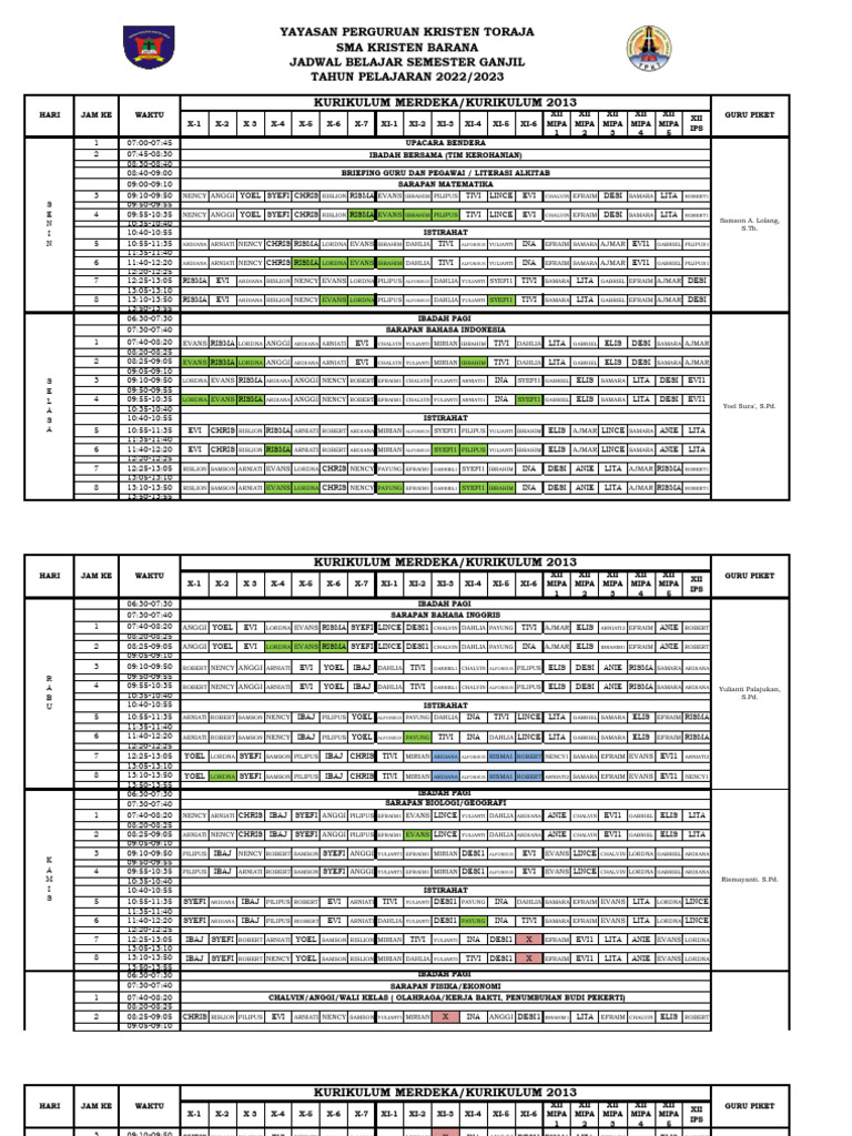Jadwal Code | PDF