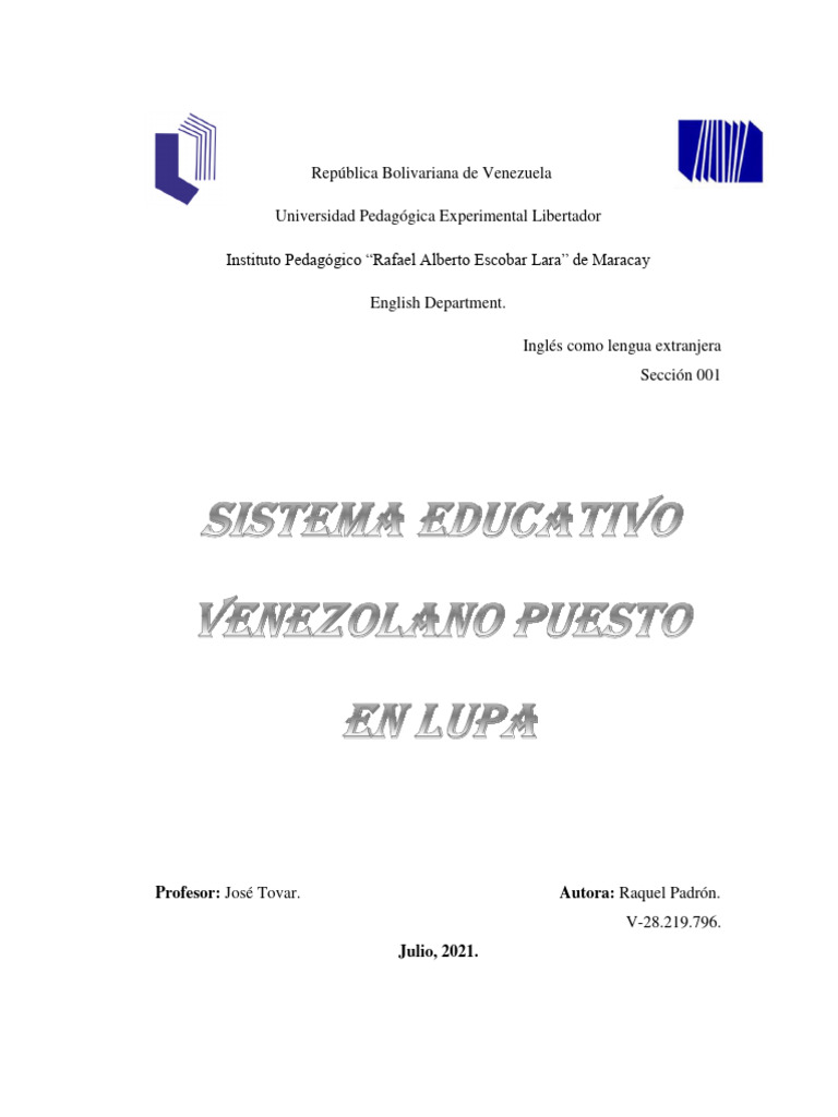 Ensayo II. Raquel Padrón. | PDF | Venezuela