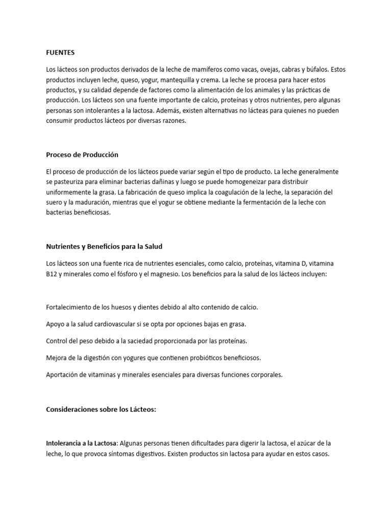 Tarea | PDF | Leche | Productos lácteos