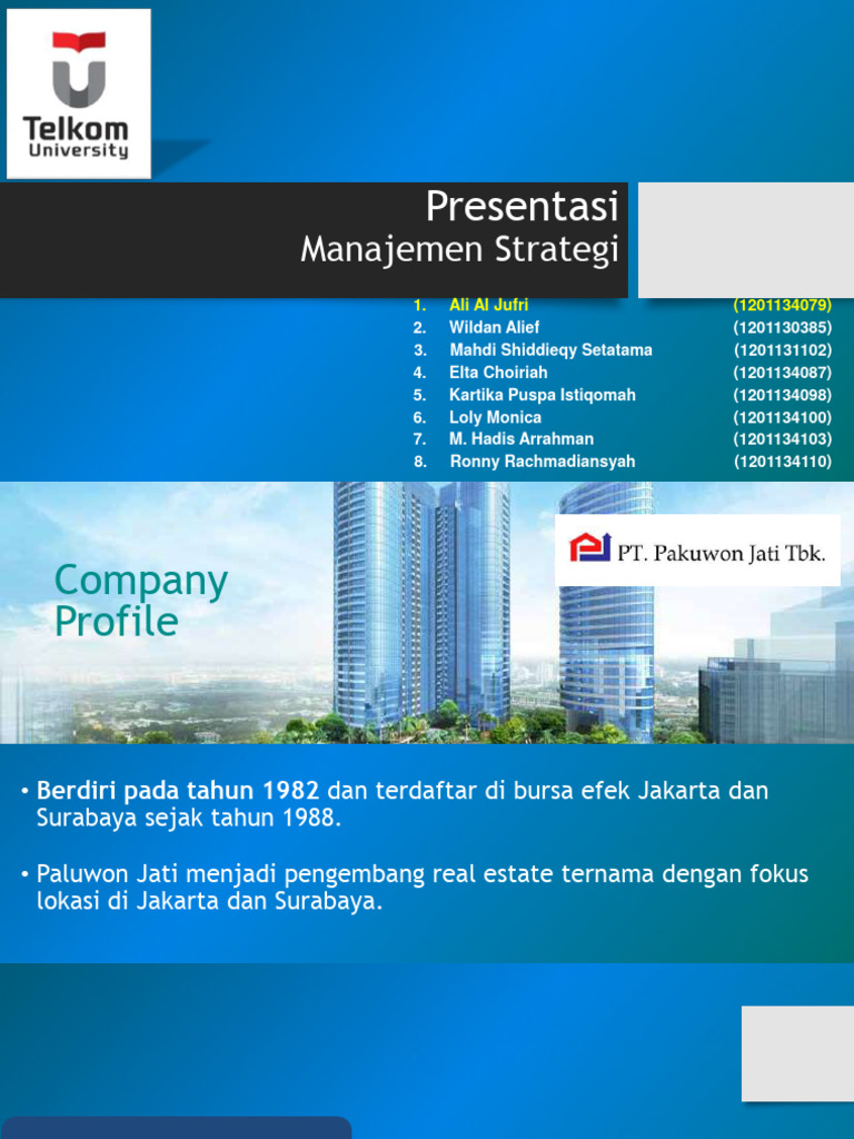 Manajemen Strategi: Presentasi | PDF