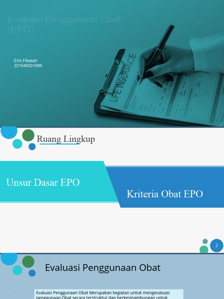 Materi 10 Evaluasi Penggunaan Obat (EPO) | PDF