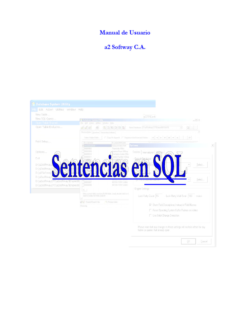 A2 - Manual Sentencias en SQL | PDF | SQL | Tecnologías de la información