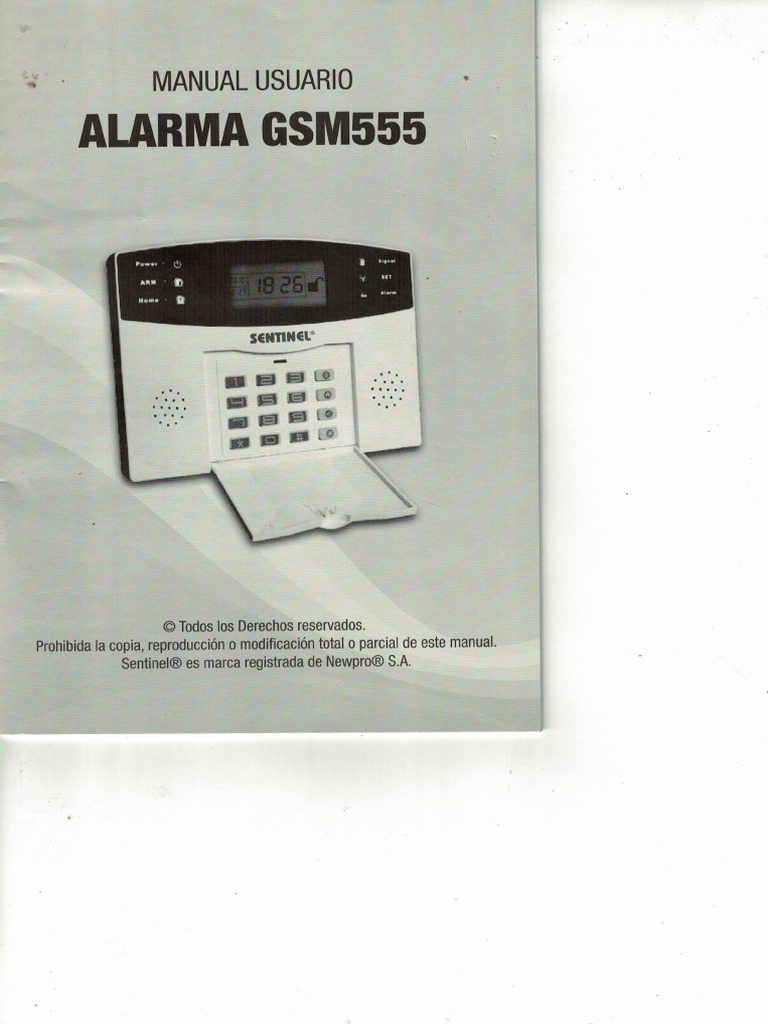 Alarma Manual Usuario - Gsm555 | PDF
