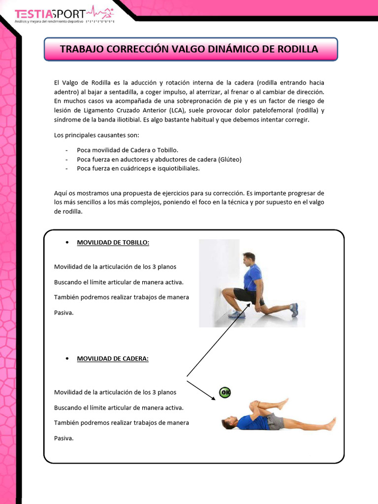 Trabajo Corrección Valgo de Rodilla | PDF | Rodilla | Tobillo