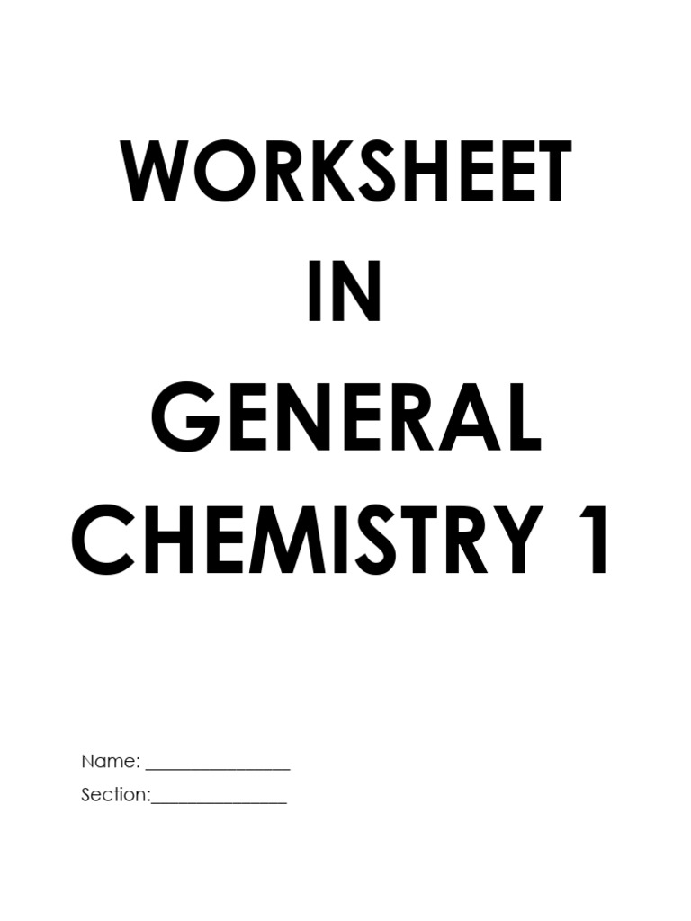General Chemistry Worksheet: Atoms & Changes | PDF | Atoms | Chemical ...