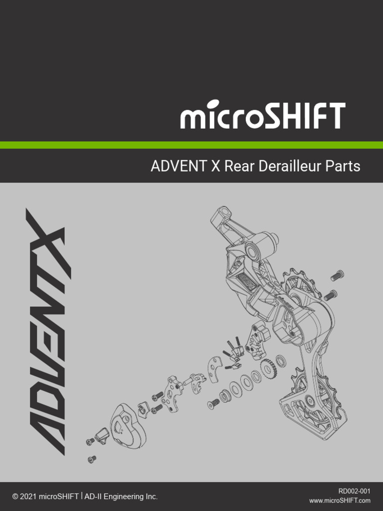 Advent X Rear Derailleur Parts VerRD002001 | PDF | Manufactured Goods ...