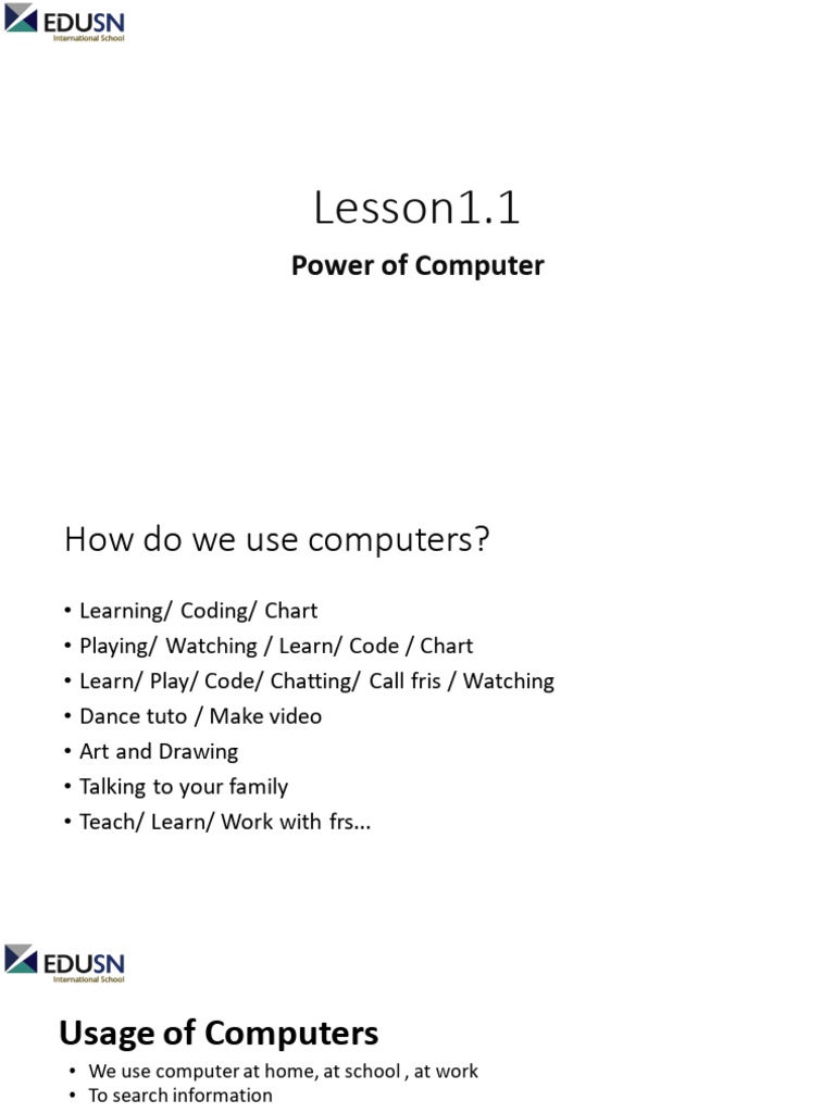 Lesson1.1 (Book4 Primary) | PDF