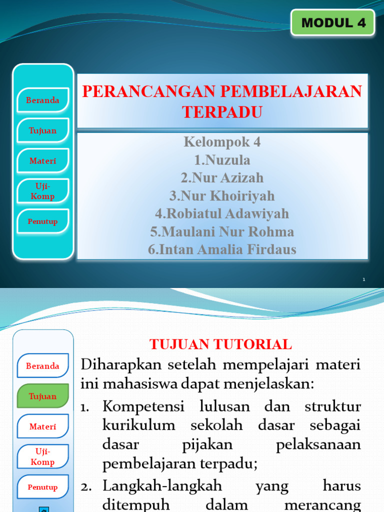 MODUL 4 Pembelajaran Terpadu | PDF