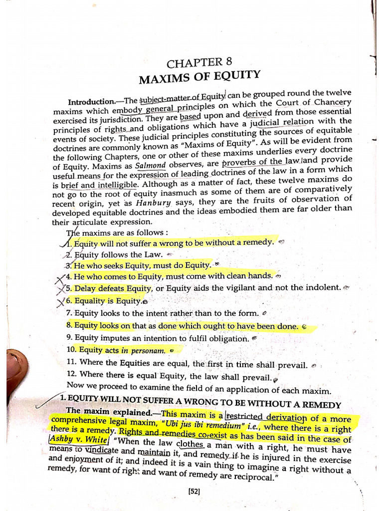 Equity Maxims | PDF