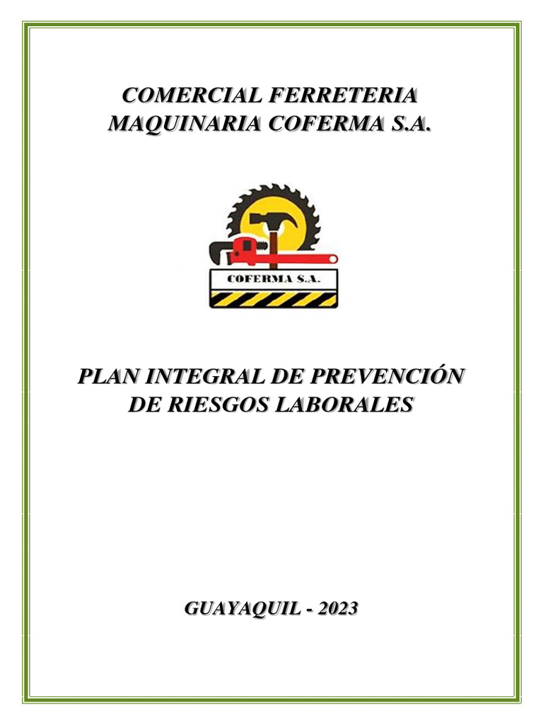 PPRL 2023 COFERMA (Corregido) - FINAL | PDF | Seguridad y salud ocupacional | Factores humanos y ...