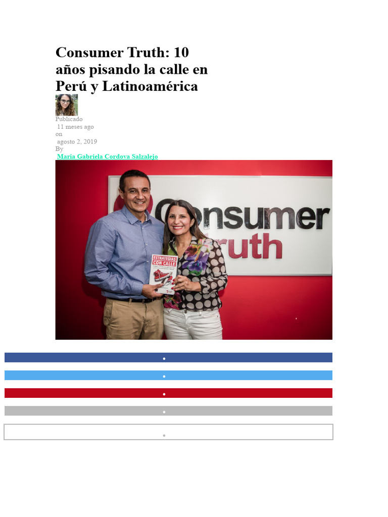 Consumer Truth | PDF | Perú | Marketing