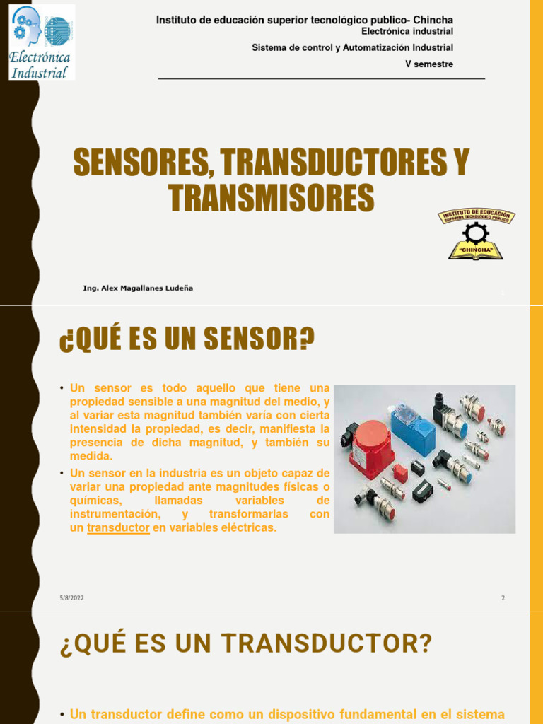 Sensores, Transductores y Transmisores | PDF | Sensor | Ingenieria ...