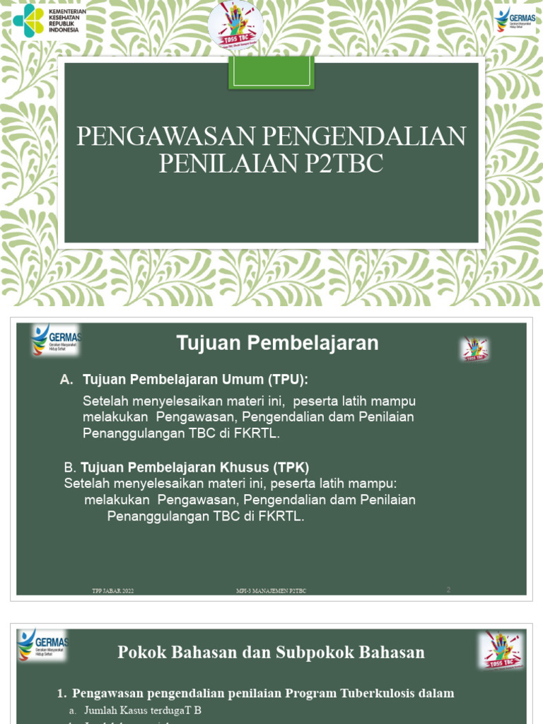 Mpi. 6 Pengawasan Pengendalian Penilaian P2TBC | PDF