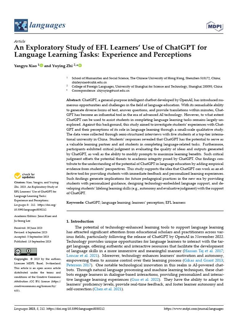 Students Perspectives | PDF | Learning | Language Acquisition