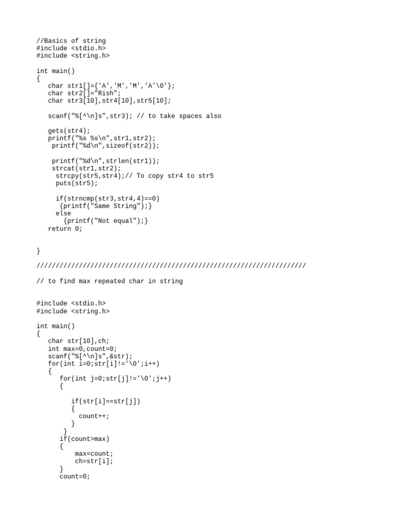 Strings | PDF | Computer Science | Computer Libraries