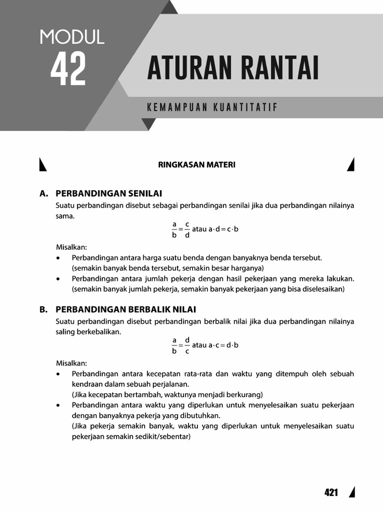 Aturan Rantai Perbandingan | PDF