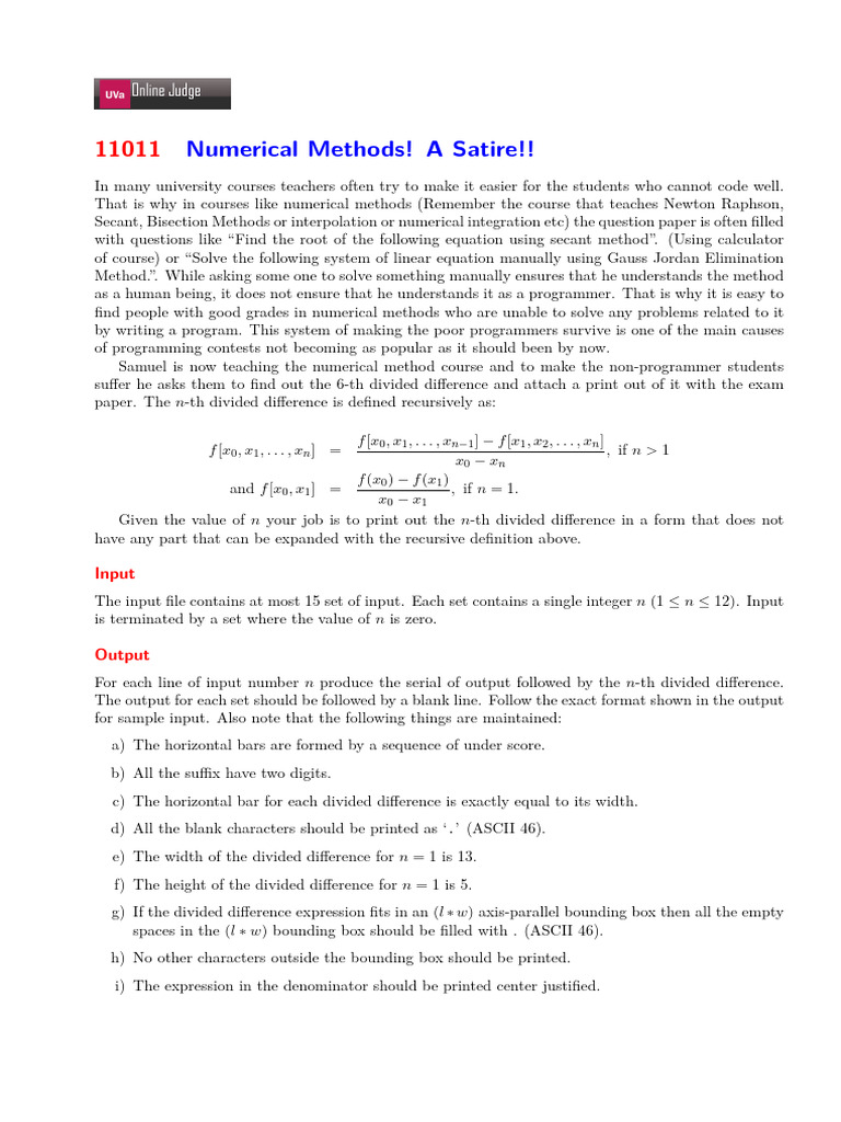 Numerical Methods! A Satire!! | PDF | Numerical Analysis | Computer Science