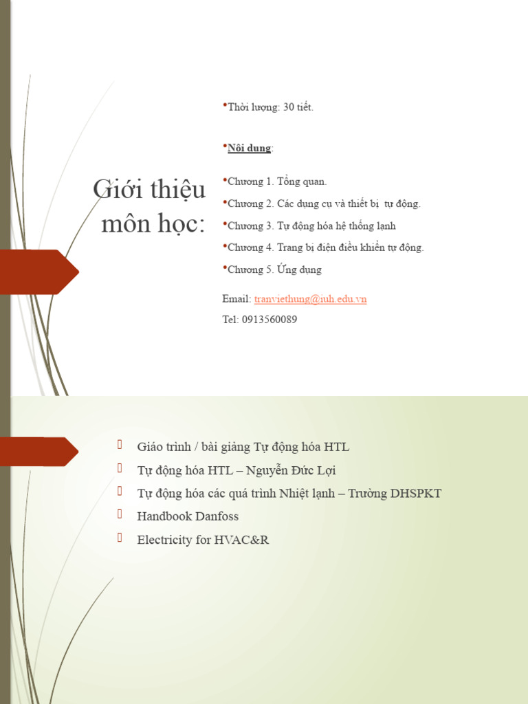 Chuong 1 - Tong Quan Ve Tu Dong Hoa HTL 2023 | PDF