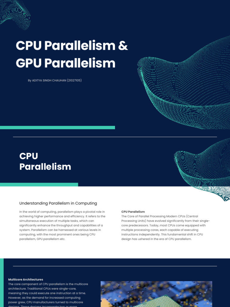 Cpu Parallelism And Gpu Pdf Central Processing Unit Multi Core Processor