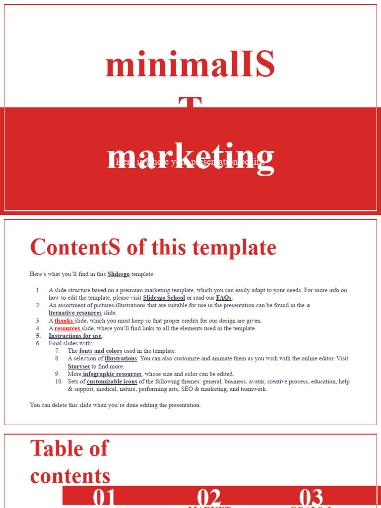 Minimalist Marketing Plan Red Variant XL | PDF | Planets | Planets In ...