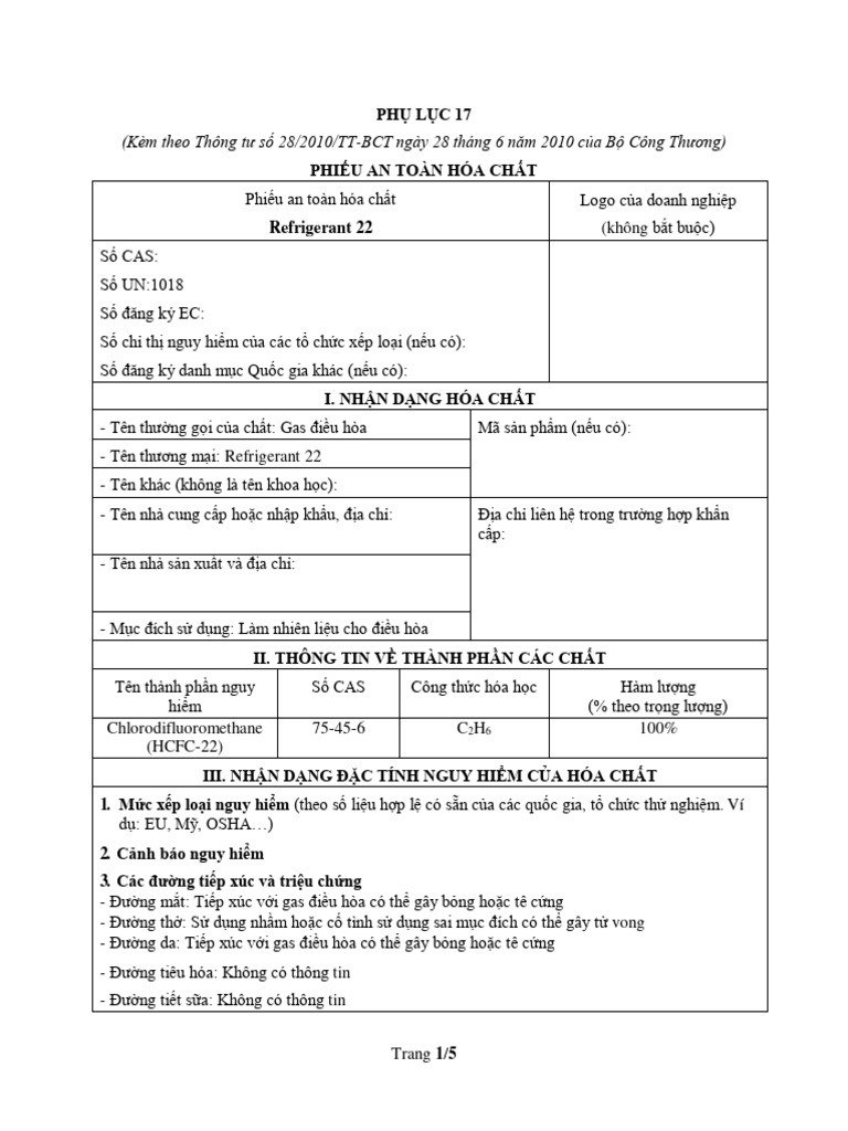 33. Gas điều hòa R22 | PDF