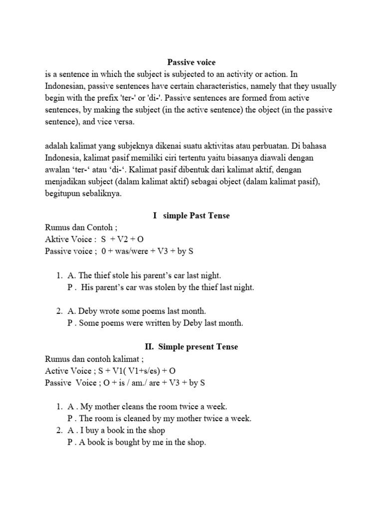 Passive Voice | PDF | Syntax | Linguistic Morphology